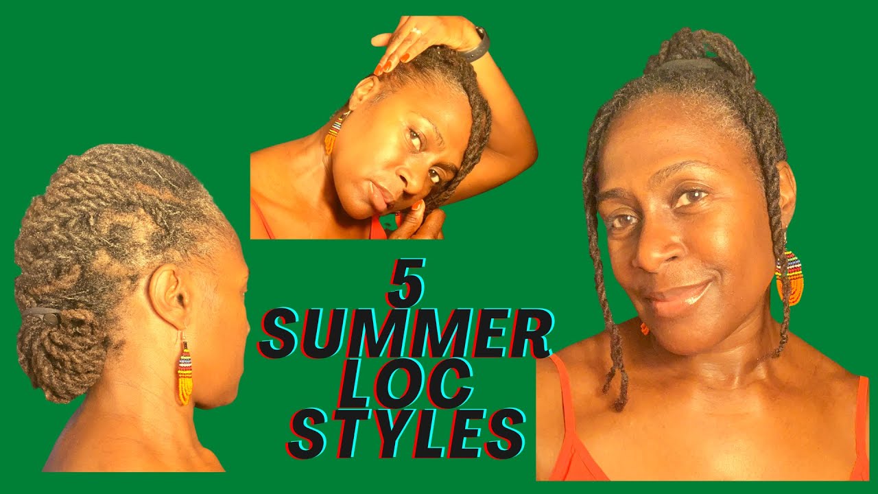 5 Summer Loc Styles - Trying out Mielle Flexible Edge Gel - YouTube