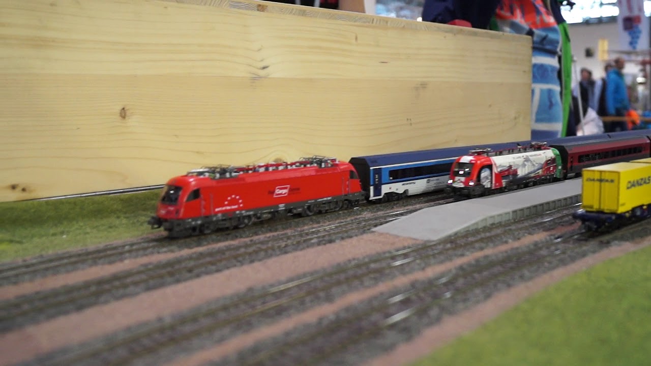 Modellbau Messe 2017 | RailJet OBB, RailJet CD and OBB CityShuttle. H0 ...