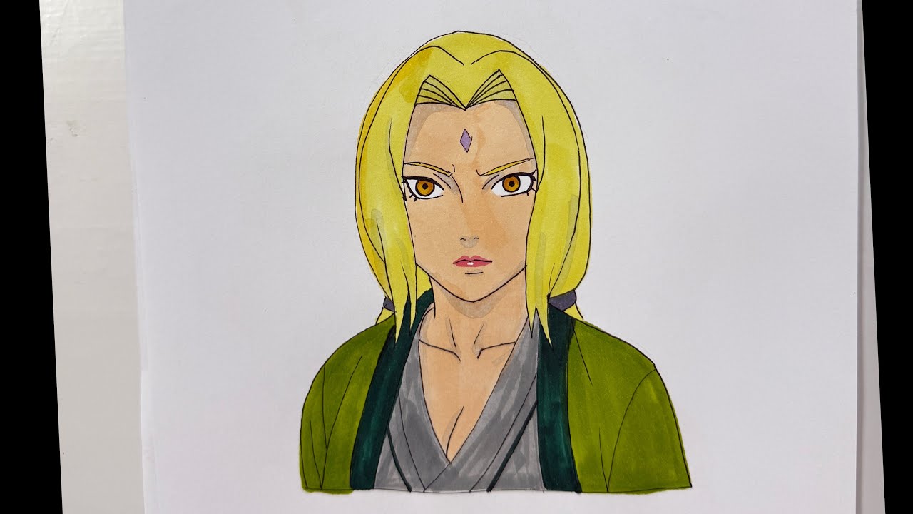 How to Draw Lady Tsunade from Naruto Step by Step || How to draw anime ...
