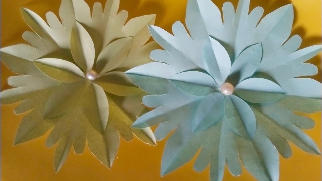 Diy Snowflake Paper Flowers |Easy Paper Snowflake Flower Making |watch ...