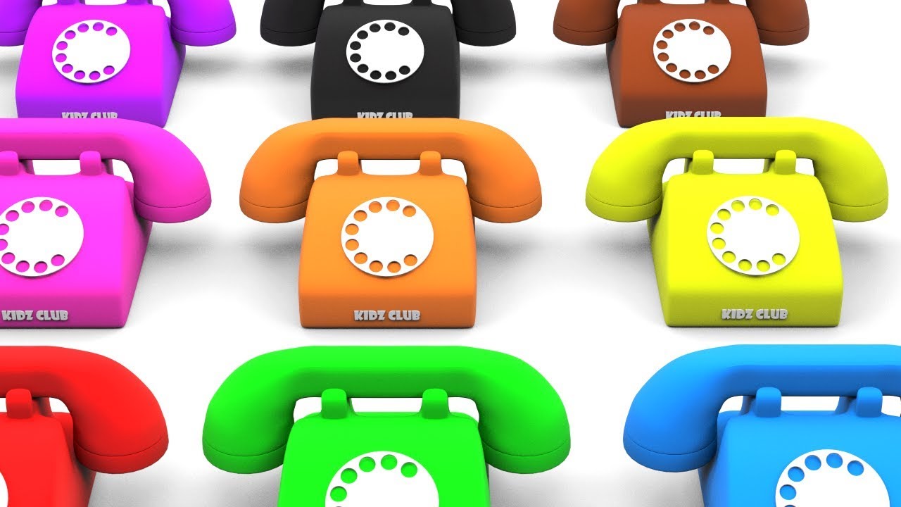 Learn Colors with Rotary Telephone Rainbow Educatiaonal Kids Animation ...