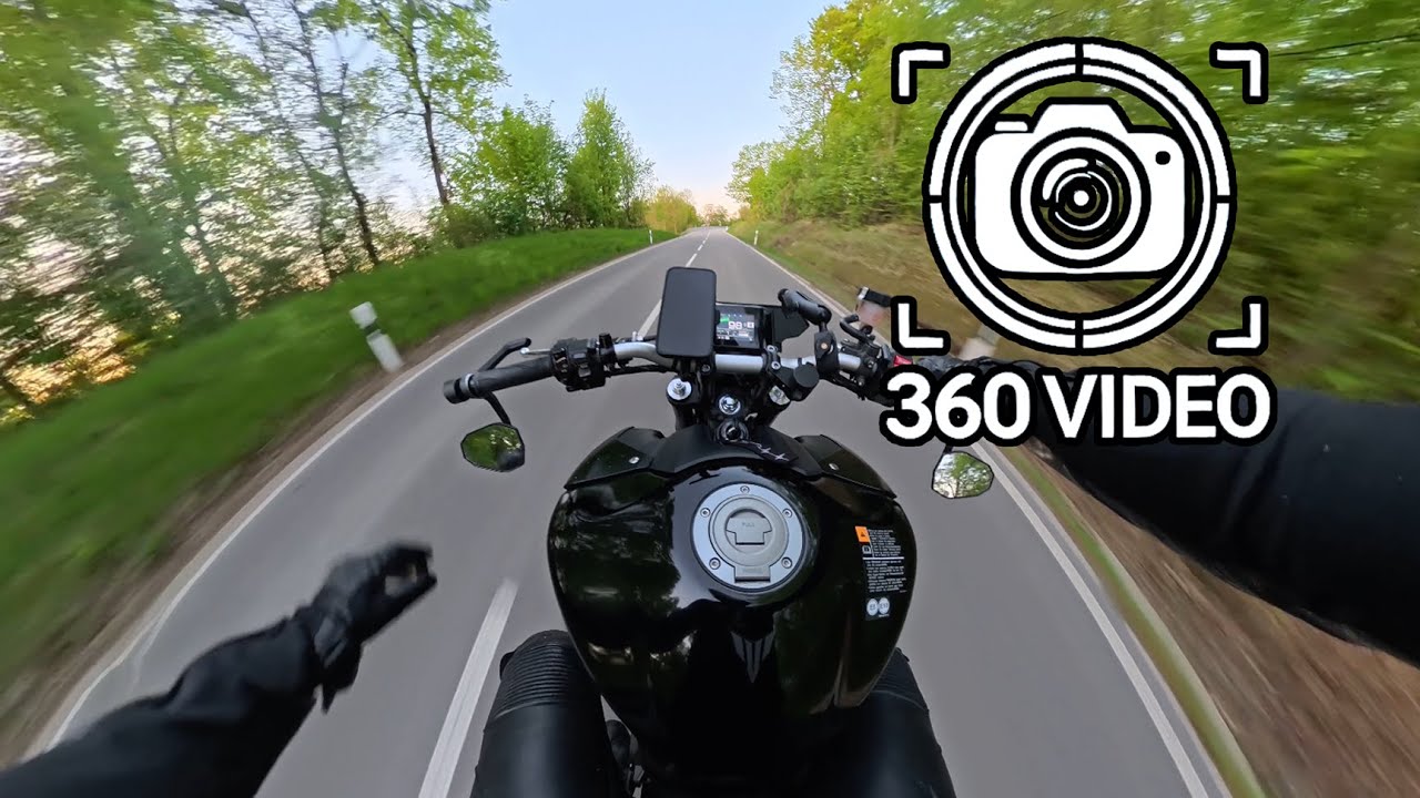 360 degree motorcycle ride with insta360x5 - unedited no wind and ...