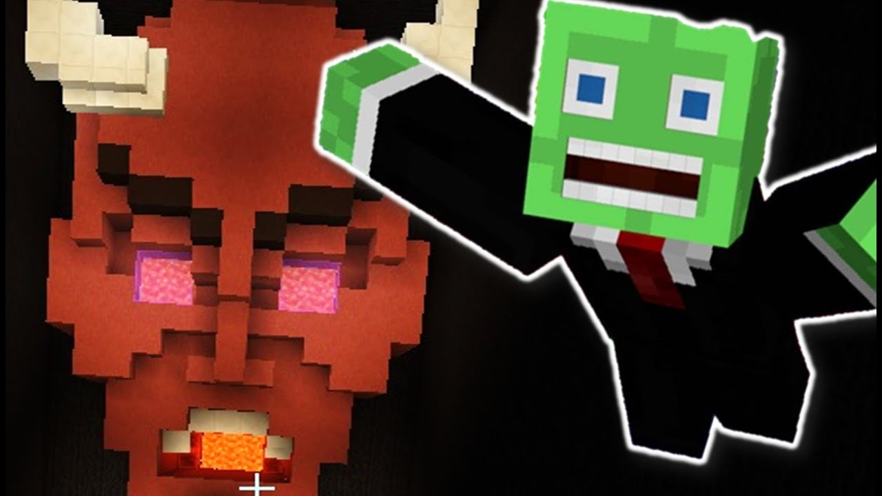 Minecraft | DROPPING INTO THE DEVIL'S MOUTH!! | Tall Dropper Custom Map ...