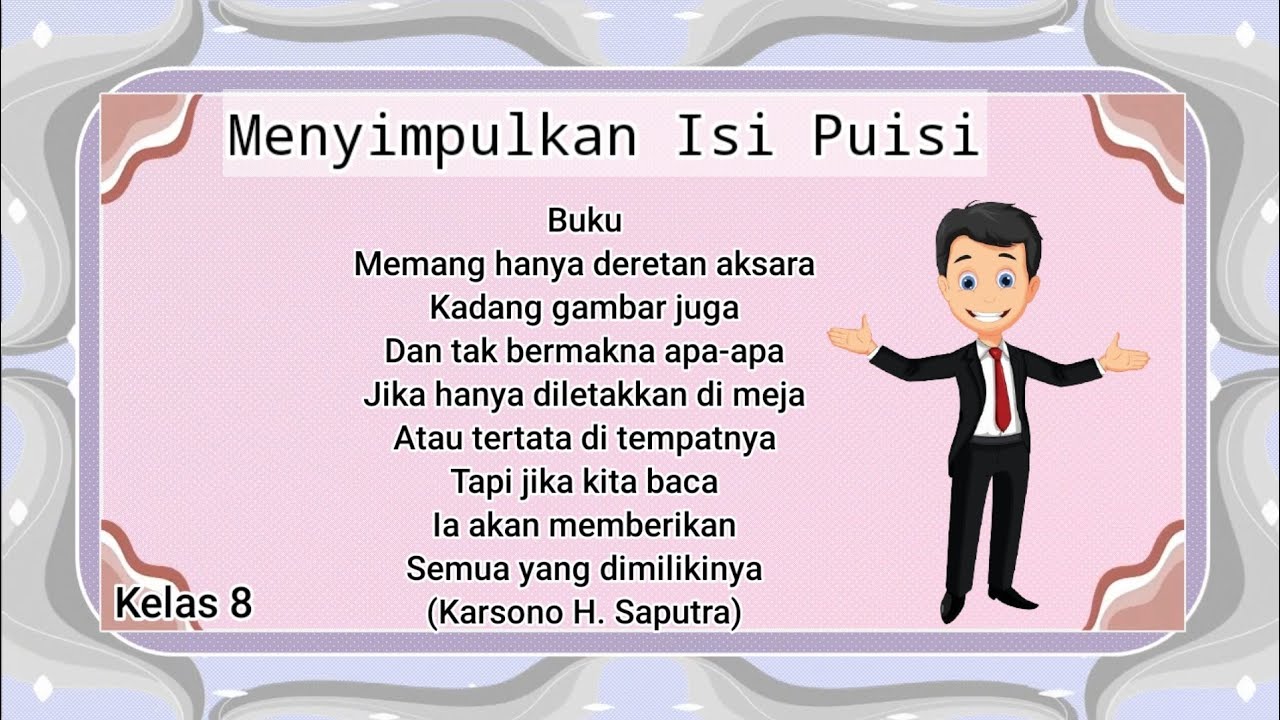 MENYIMPULKAN ISI PUISI KELAS 8 - YouTube