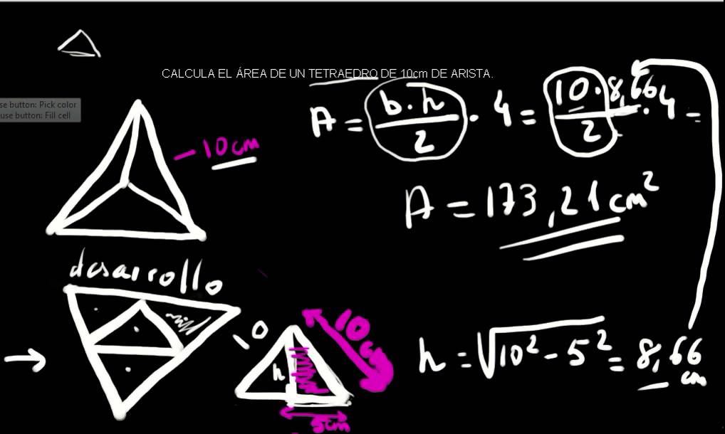 Cálculo área y volumen tetraedro - YouTube