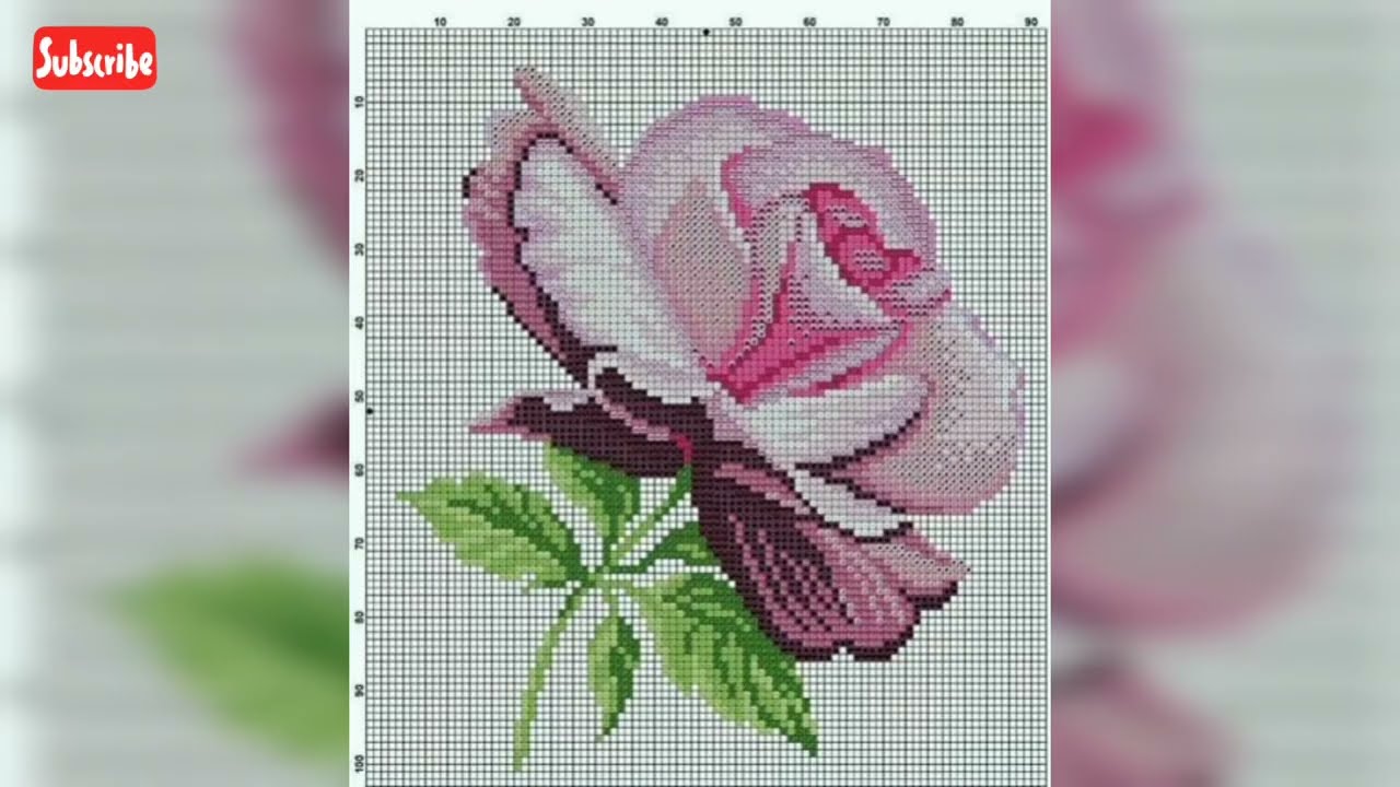 Rose cross stitch embroidery | rose flower design for cross stitch ...