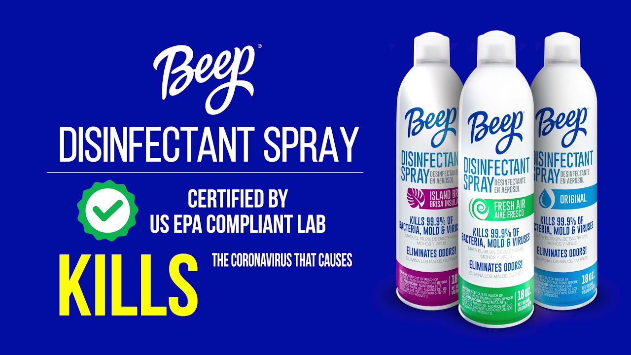 Beep Disinfectant Spray Kills the Coronavirus that Causes COVID-19 (15 ...