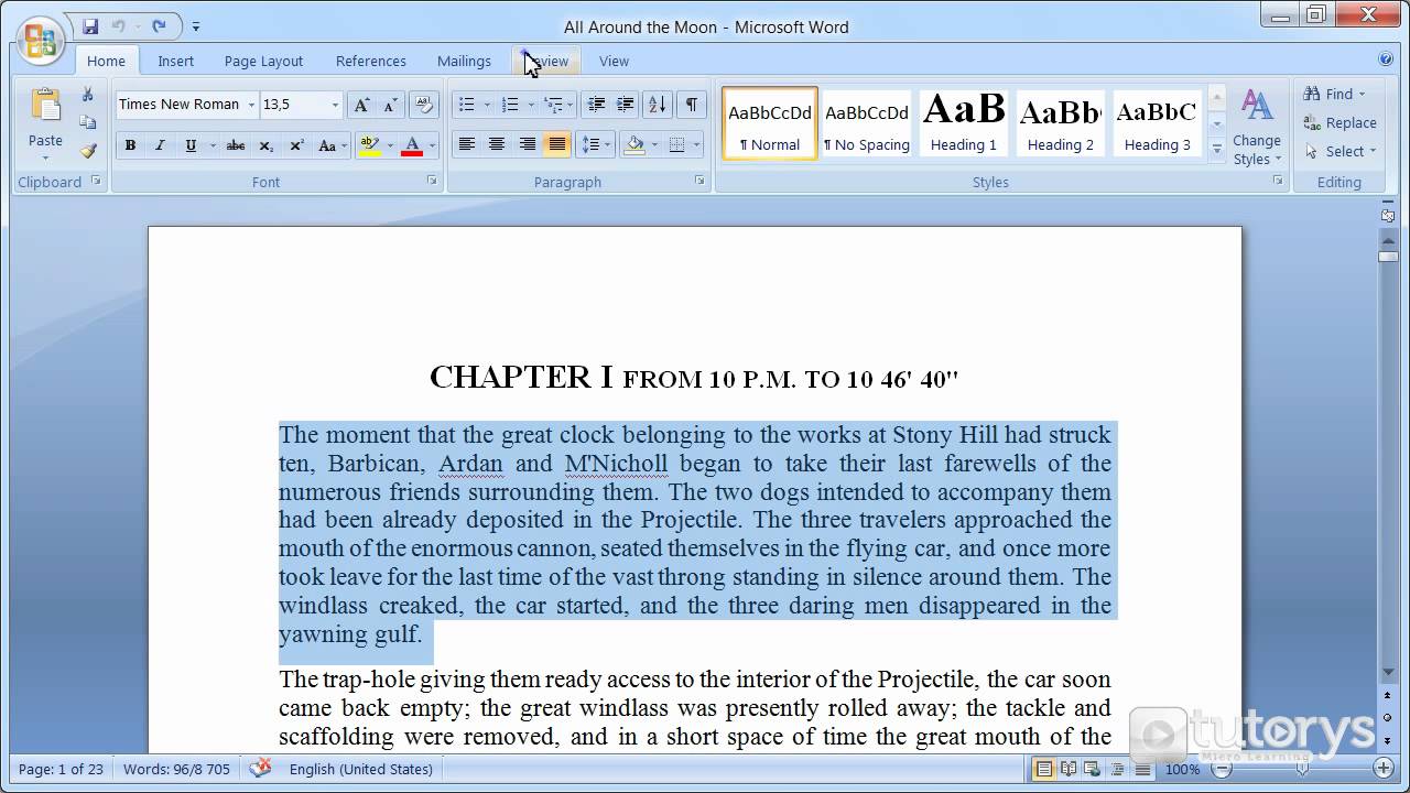 How to see the statistics of a Word 2007 document? - YouTube