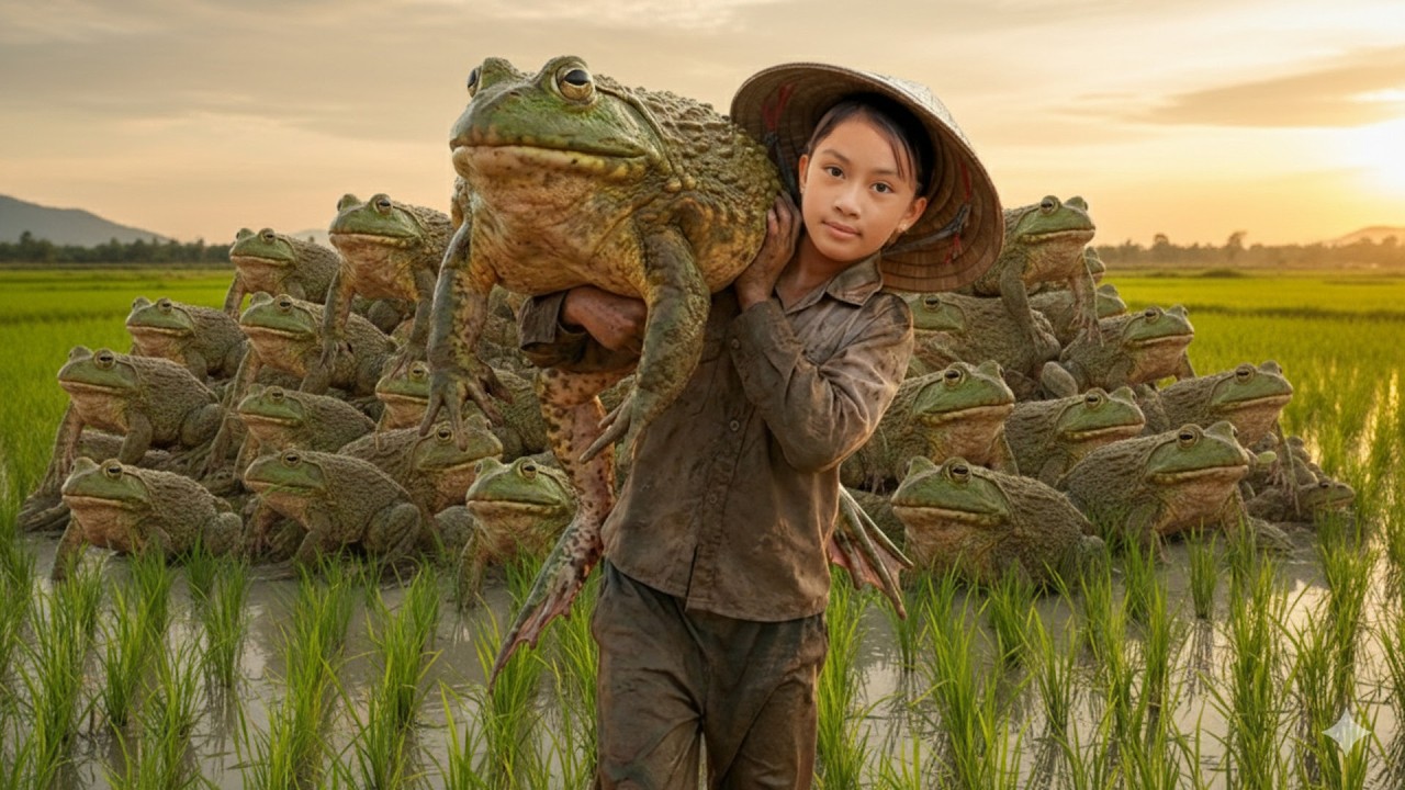 Harvesting 100KG Frog Goes to Market Sell - Ancient Frog-Catching ...