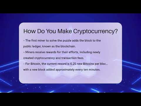 How Do You Make Cryptocurrency? - CryptoBasics360.com - YouTube