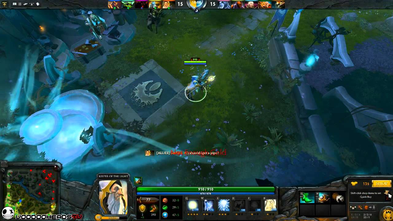 Gothika_47 играе Keeper Of The Light - Dota2 - YouTube