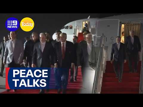 Officials prepare for Iran-US peace talks | 9 News Australia