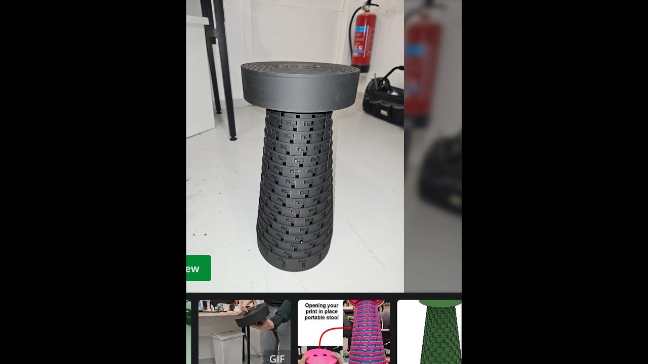 25.5hr Print Live! Twist and Lock Stool! - YouTube