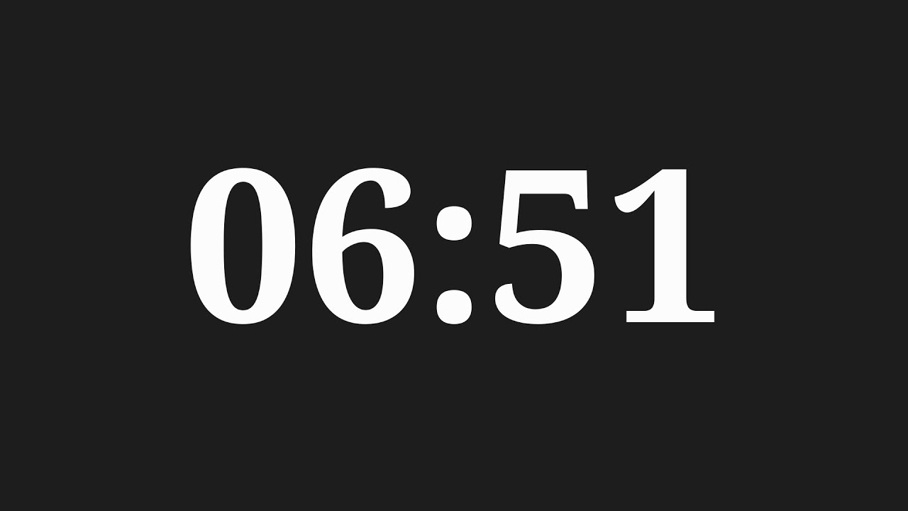 6 Minutes 51 Seconds Timer - YouTube