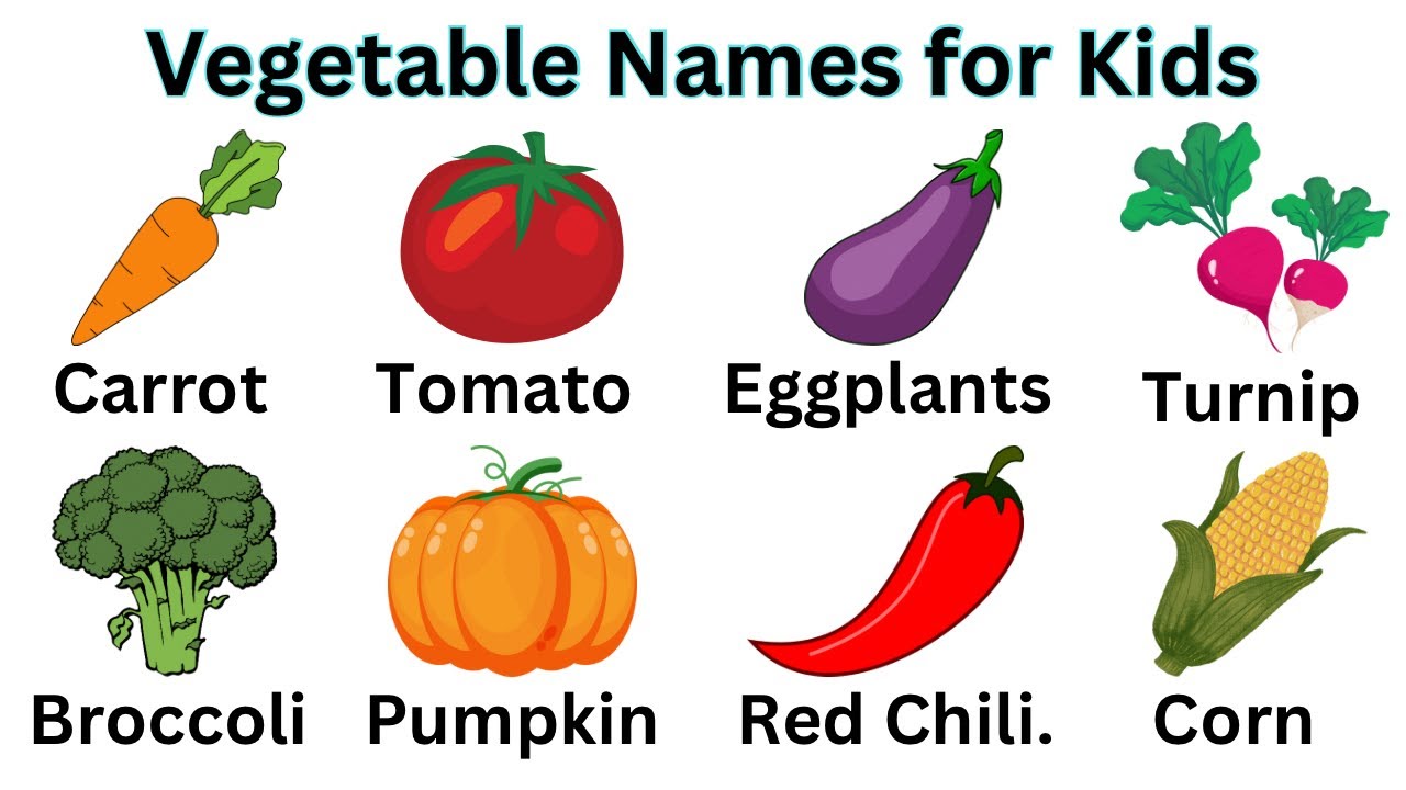 Learn 50+ Vegetables with Fun Sentences | Vegetable Names for Kids ...
