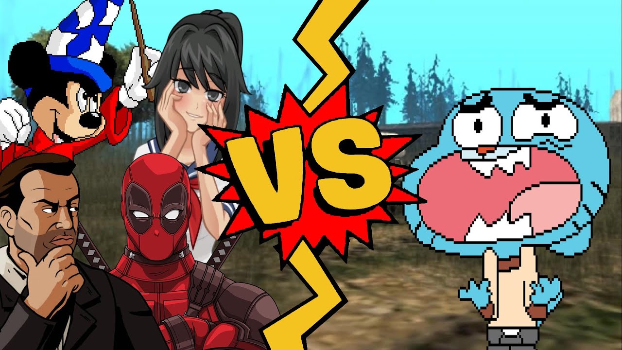 M.U.G.E.N Battles | Deadpool/Toni Cipriani/Wizard Mickey Mouse/Ayano ...