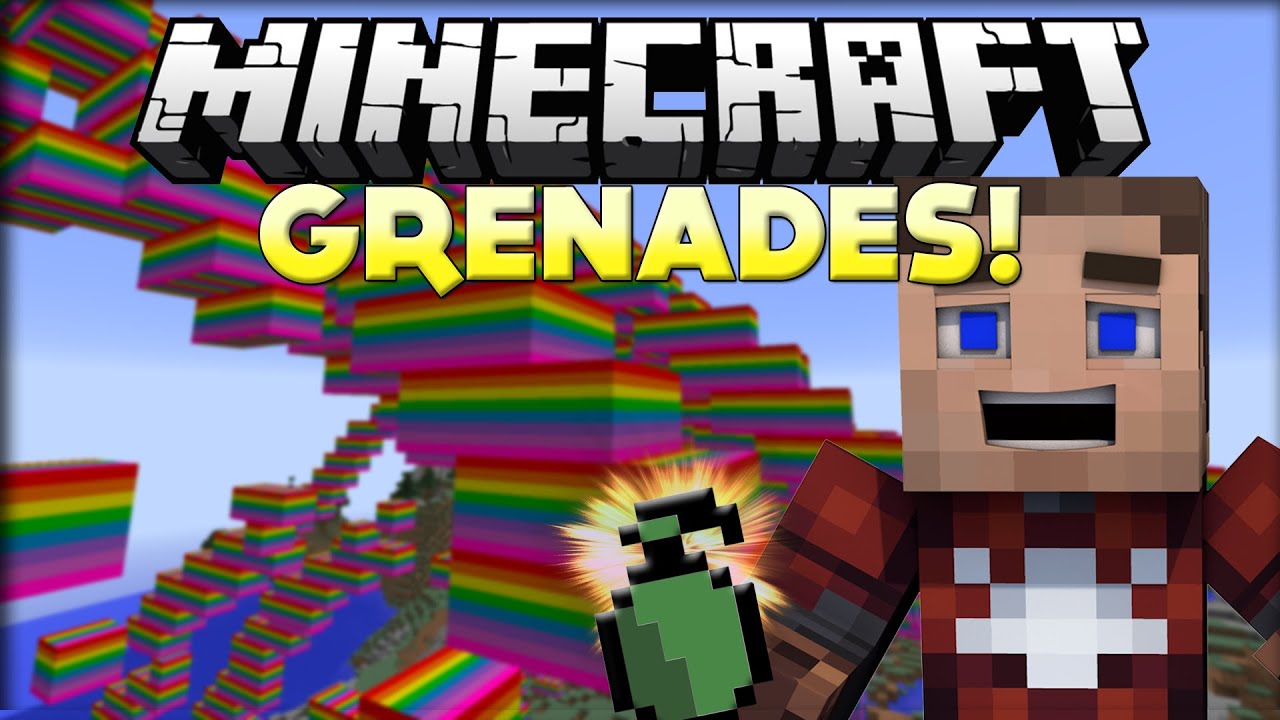 Minecraft Mods | DOUBLE RAINBOW | Minecraft Grenades Mod (Minecraft Mod ...
