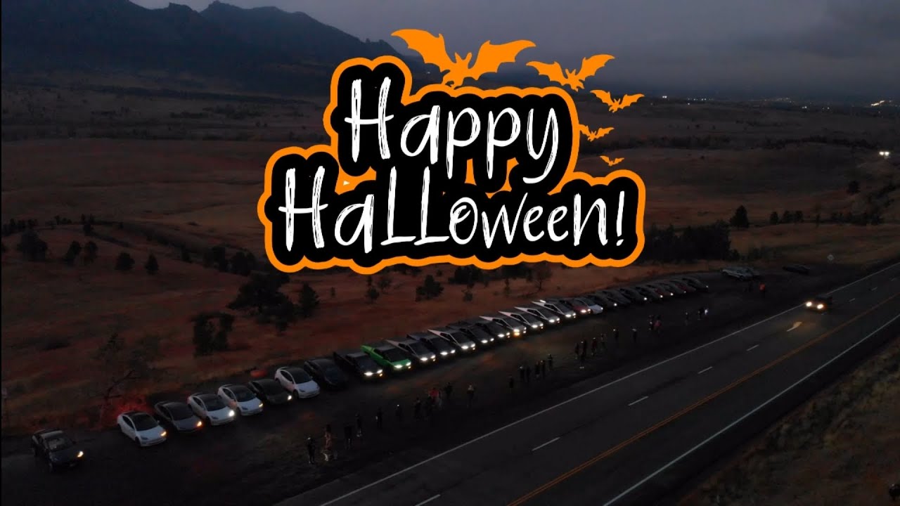 Denver Tesla Club - Halloween Light Show - YouTube