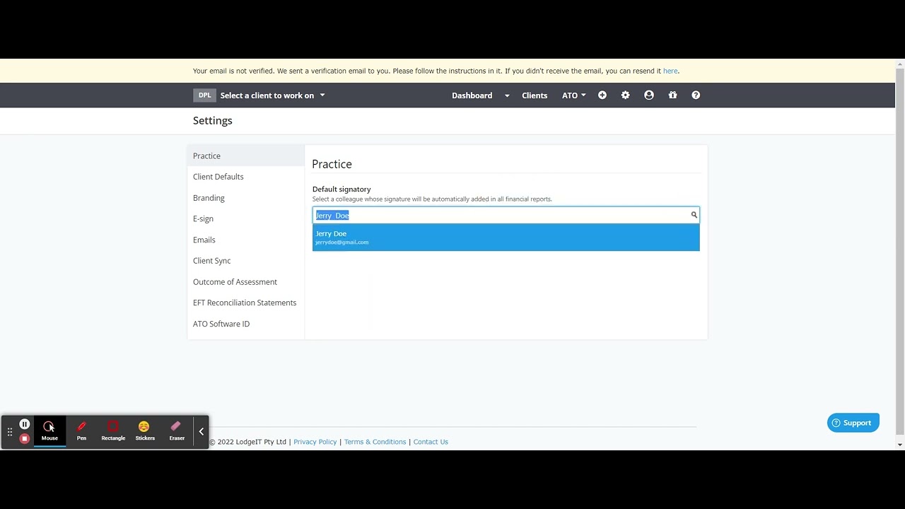 Default Signatory for "Financial Report" - YouTube