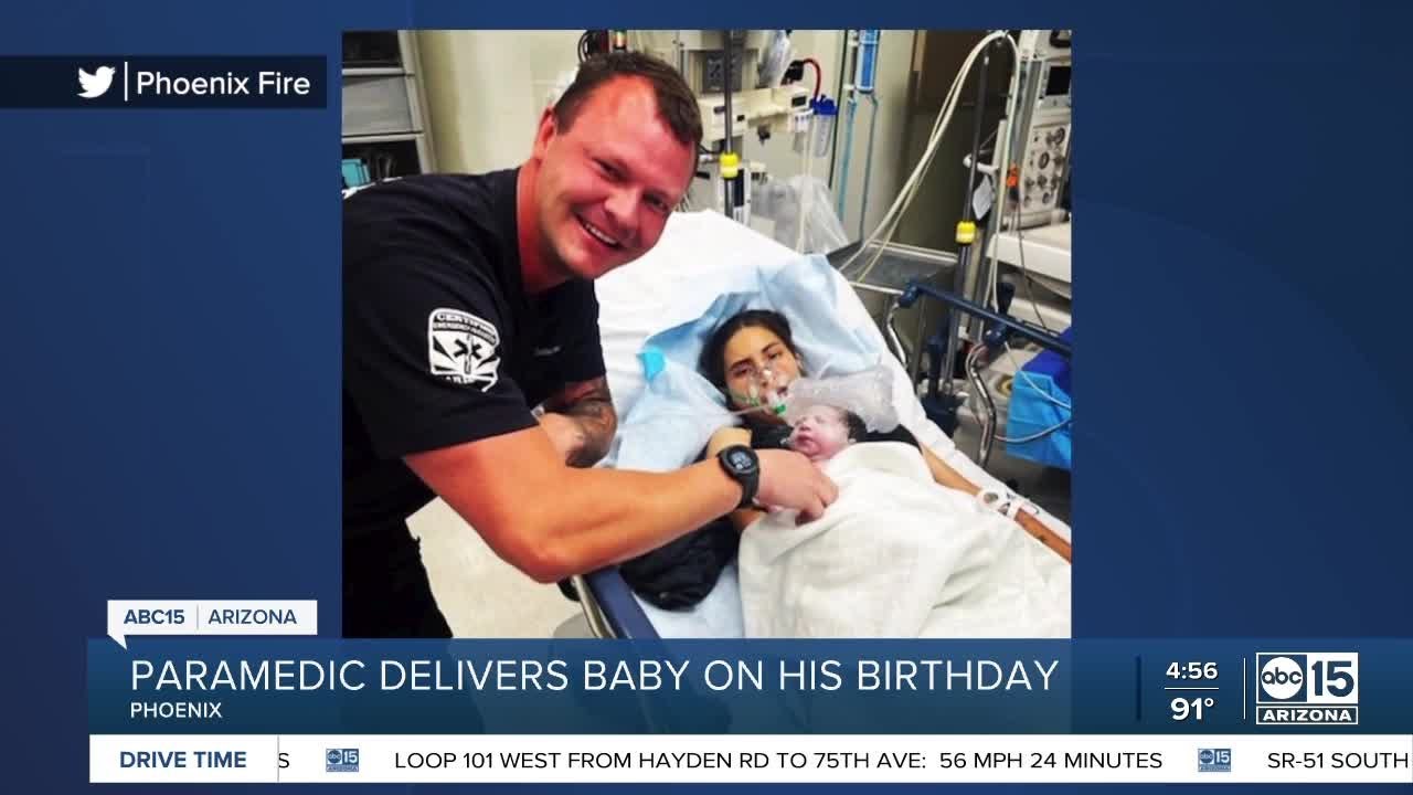 Paramedic delivers baby on his own birthday - YouTube
