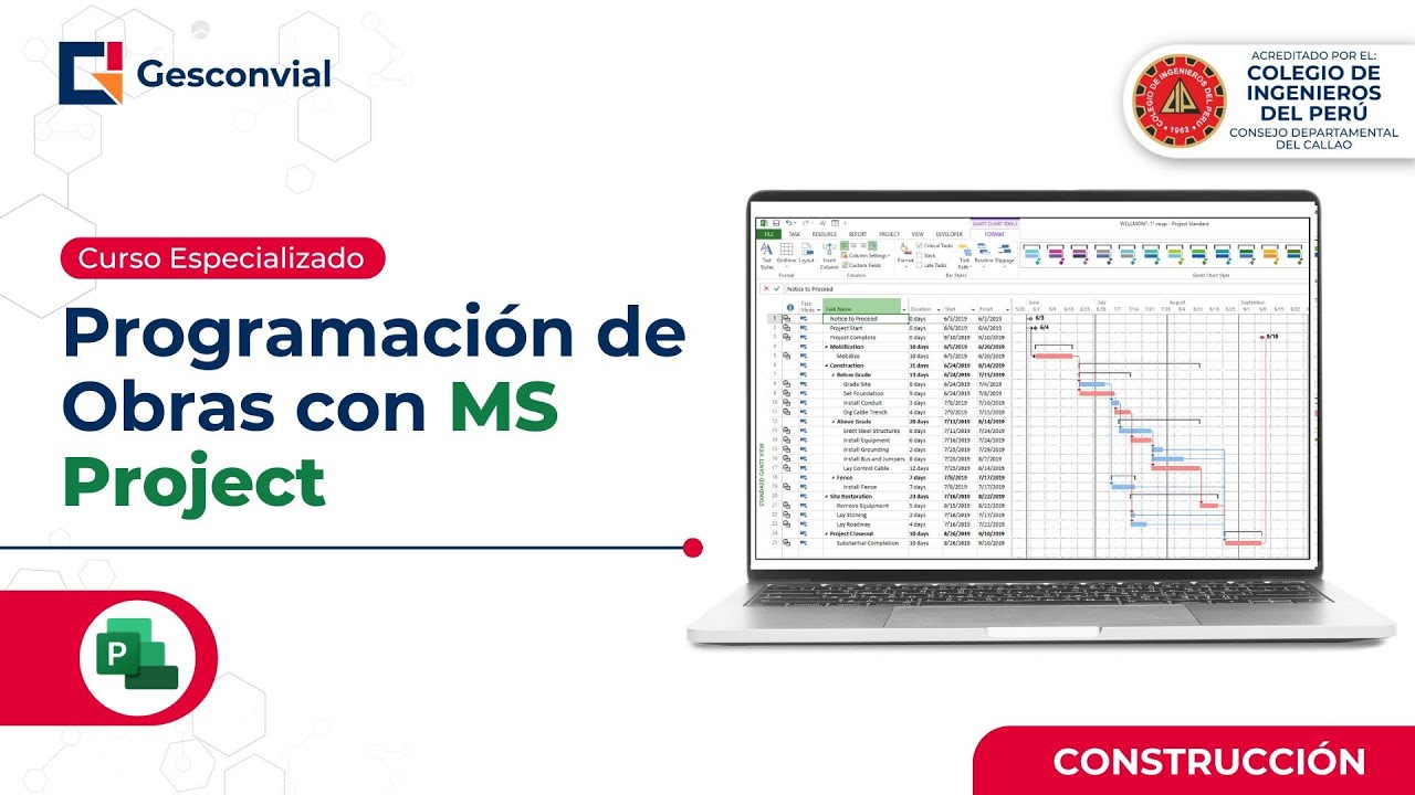 Curso Especializado - Programación de Obras con MS Project - YouTube