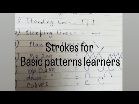 Strokes basic patterns||Prewritting basics knowledge for kids - YouTube