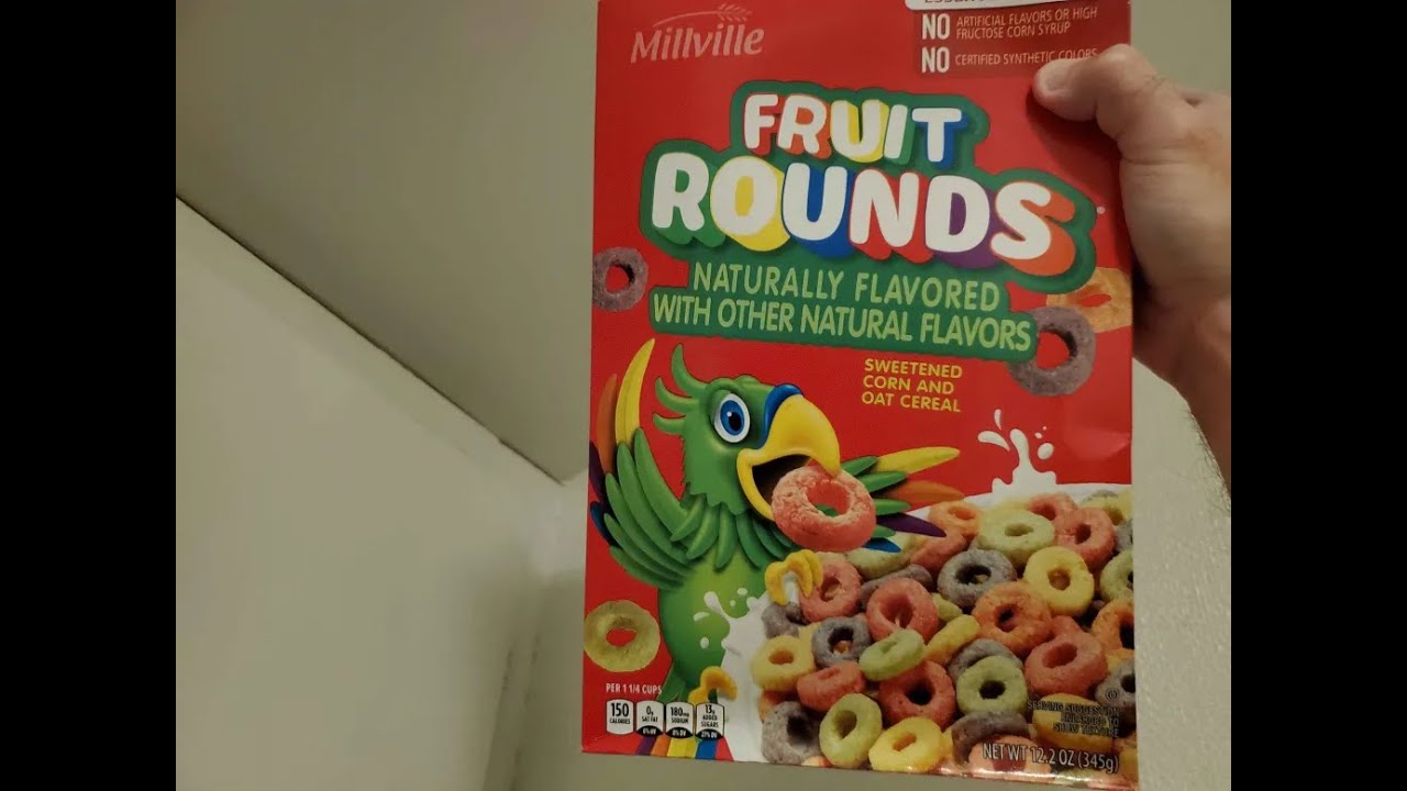 Food review Millville Fruit Rounds (not sponsored) #cereal #food - YouTube