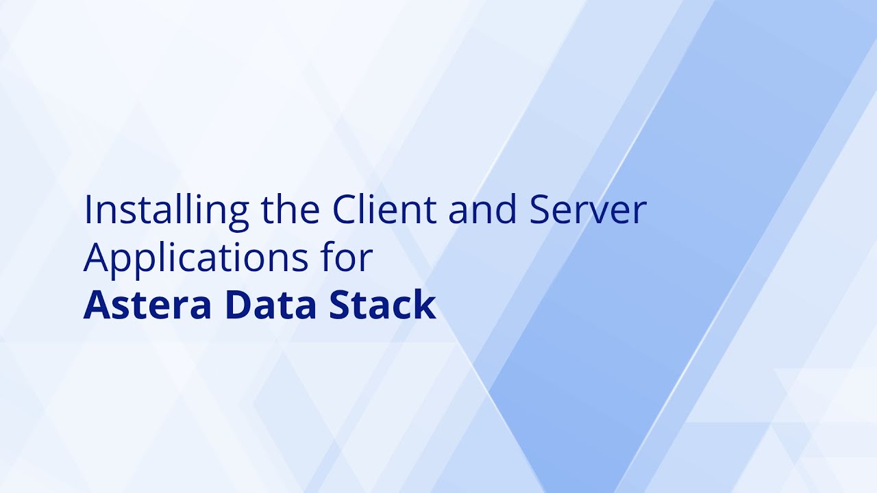 Installing the Client and Server Applications for Astera Data Stack ...