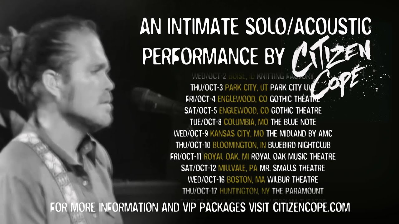 Citizen Cope Concert Trailer - YouTube