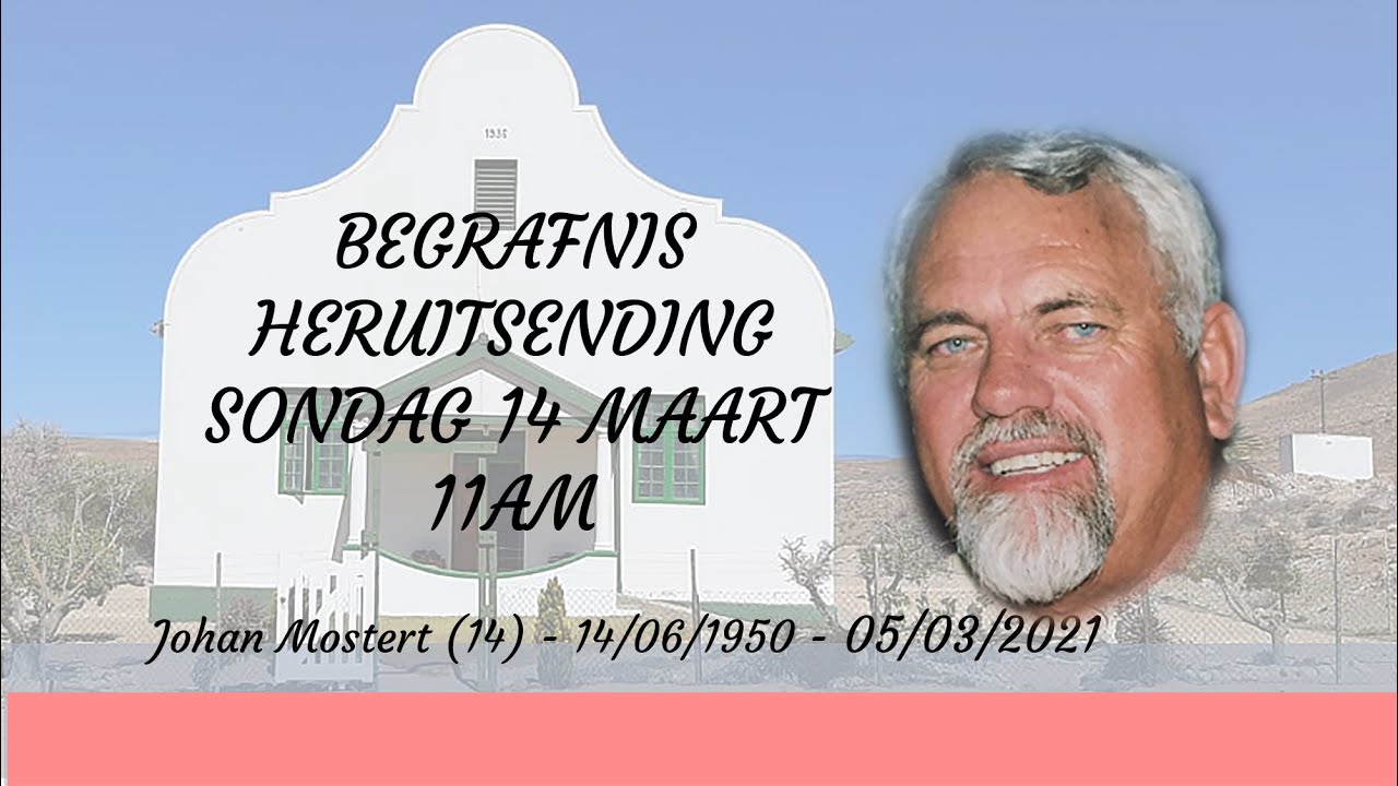 Johan Mostert (14) - Begrafnis heruitsending 11am - YouTube