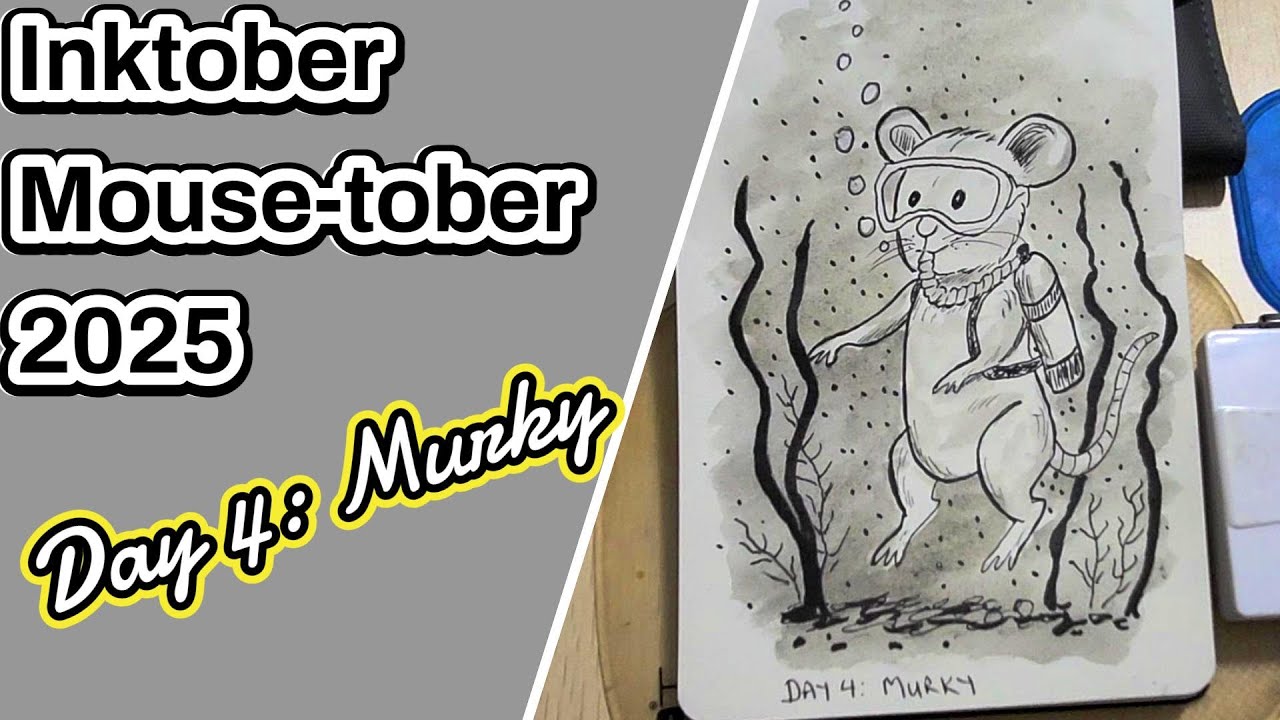 Inktober/MOUSE-tober Day 4 | “Murky” Prompt – Scuba Diving Mouse ...