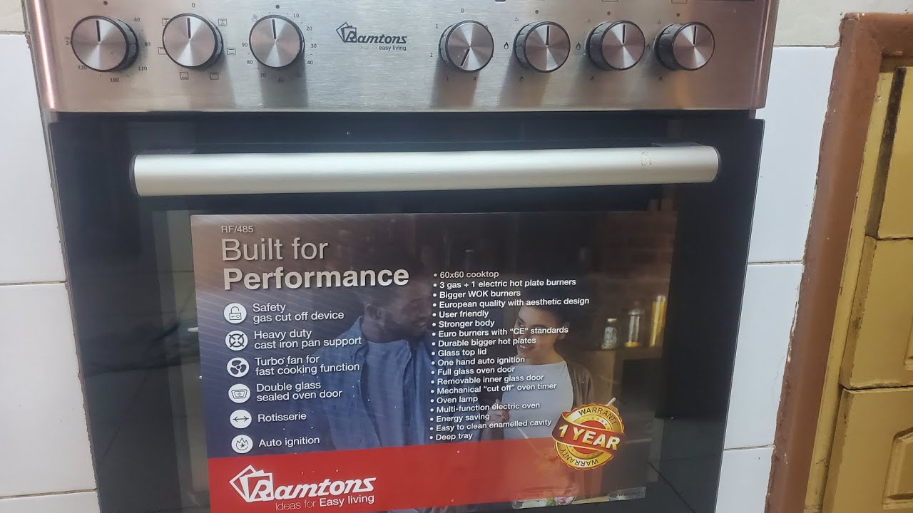 Ramtons free standing cooker /how to use ramtons cooker 60x60 - YouTube
