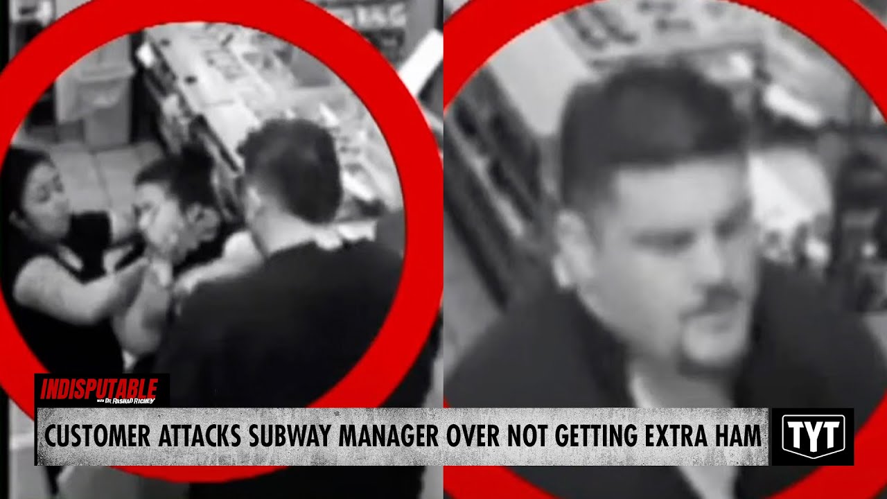 ENRAGED Customer Brutally Attacks Subway Manager Over Extra Ham - YouTube