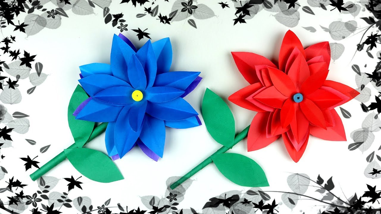 Diy Paper Dahlia Flowers | Popular Craft | How To Make Paper Dahlia ...