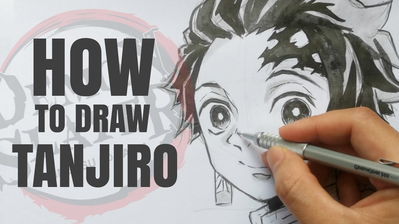 [Step by Step Tutorial] How to draw Tanjiro | Demon Slayer KNY - YouTube