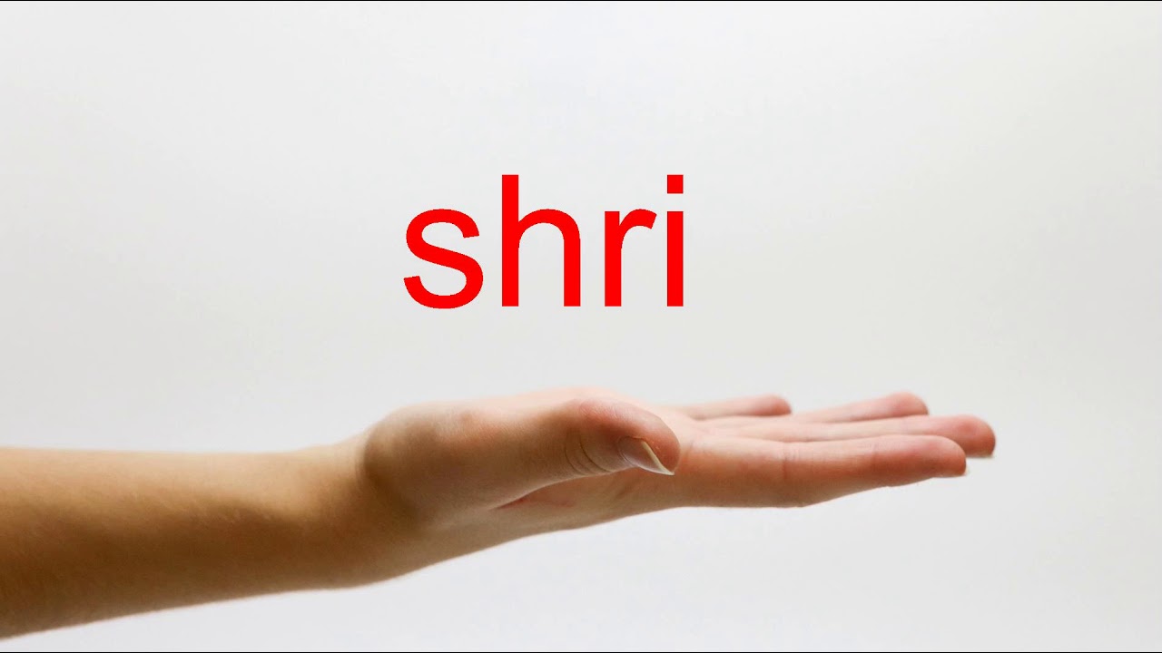 How to Pronounce shri - American English - YouTube