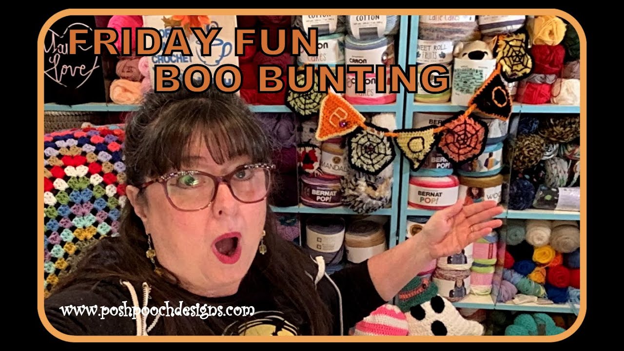 FRIDAY FUN DAY Boo Bunting Crochet Pattern #crochet #halloween - YouTube