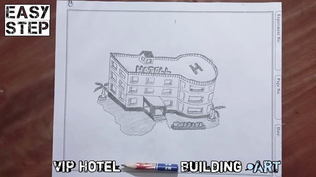 VIP HOTEL BUILDING || only PENCIL Drawing || SHORUV •The drawing ...