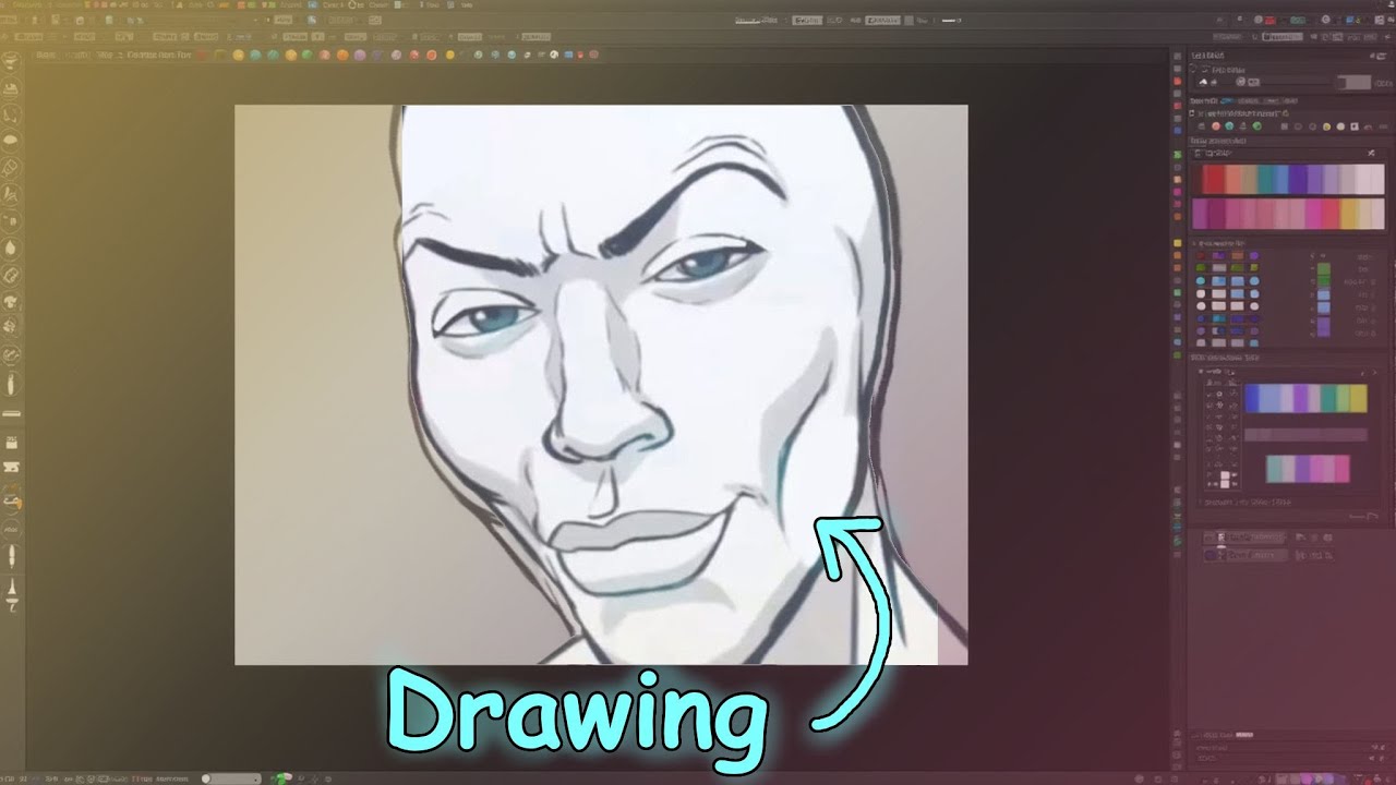 Drawing mewing face in krita! - YouTube