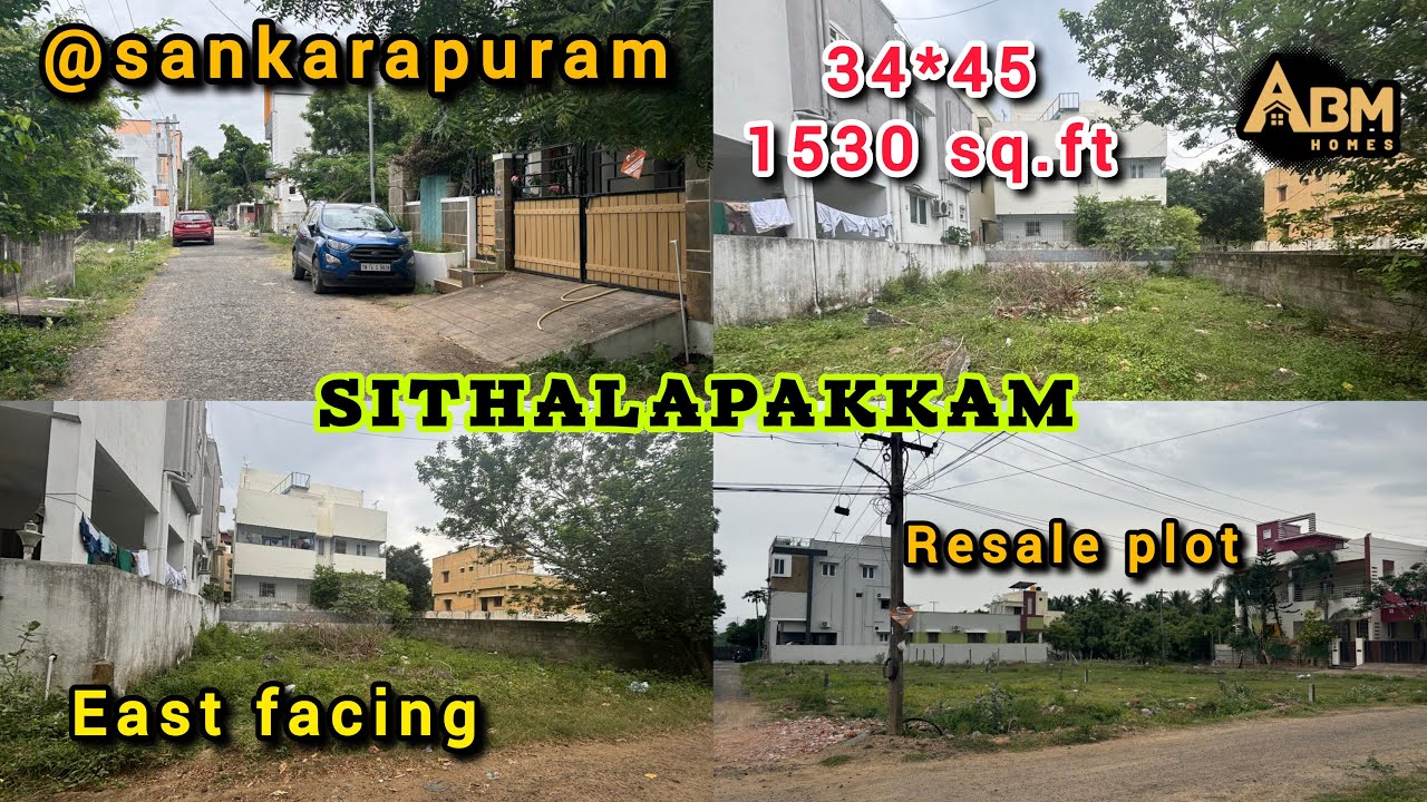 IDNO:260🌴EAST FACING REASLE PLOT SITHALPAKKAM SANKARAPURAM 1530 SQFT ...