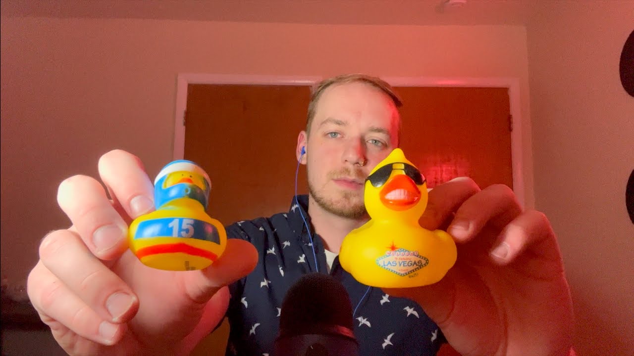 ASMR | Rubber Duck Collection | Tapping, Whispering, and Relaxing - YouTube