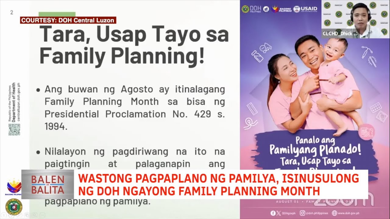 Wastong pagpaplano ng pamilya, isinusulong ng DOH ngayong Family ...
