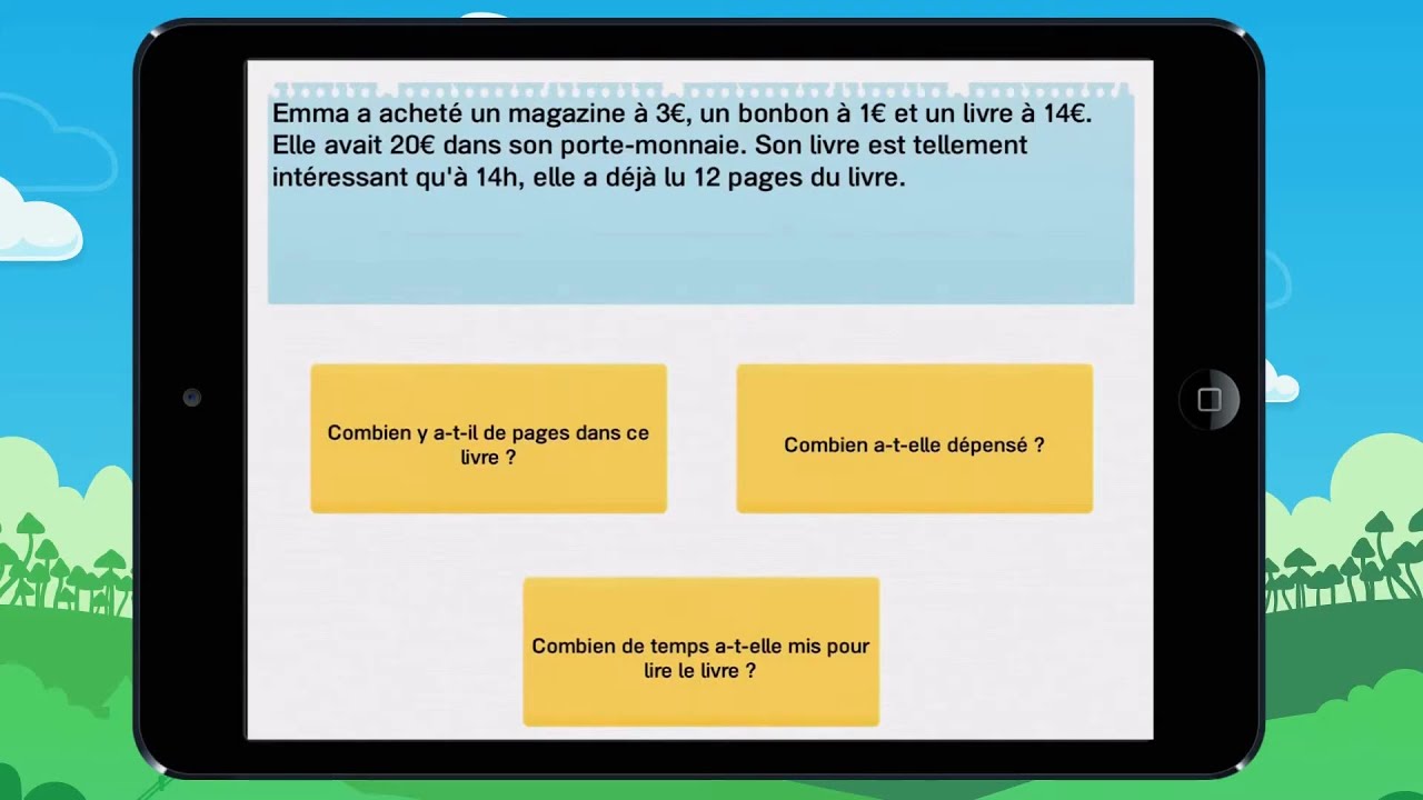 Vidéo 12 Trouve la question à laquelle tu peux répondre ! Exemple1 ...