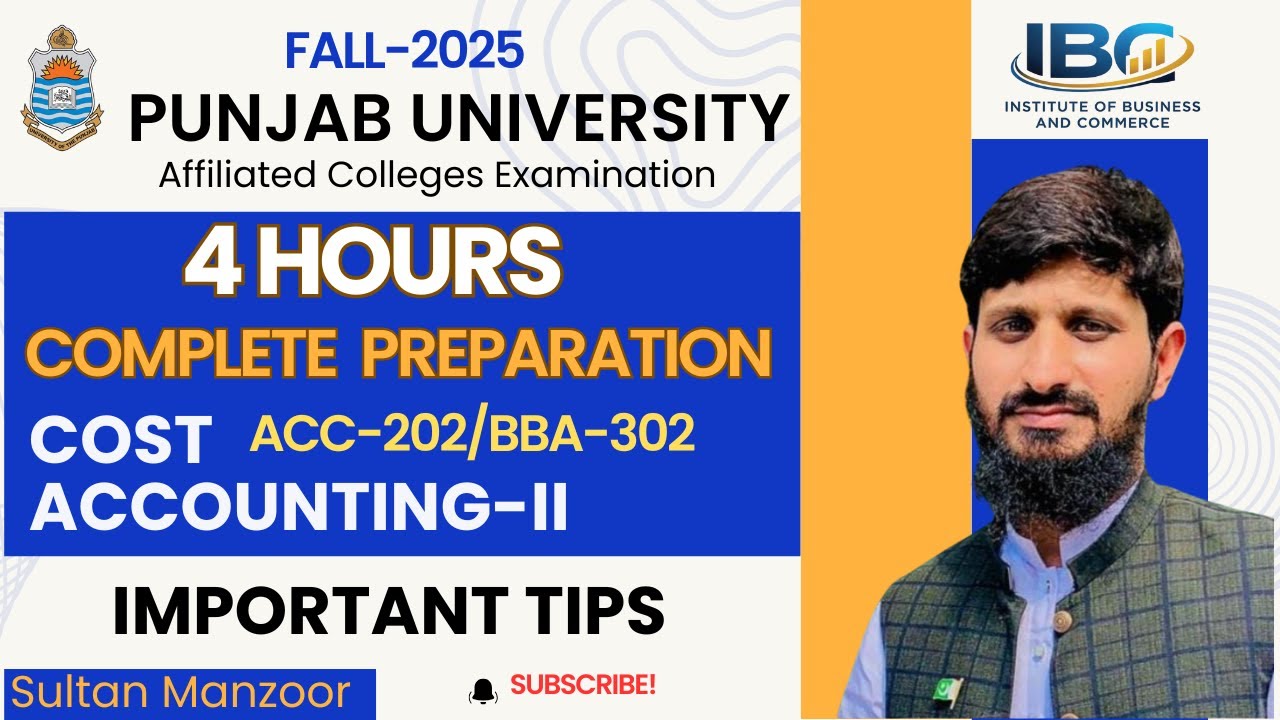Part-1-Important Tips-Cost Accounting-ACC-202-BBA-302 - YouTube