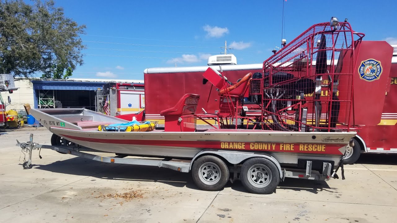 Walk around Orange County Fire Rescue Airboat 1 - YouTube