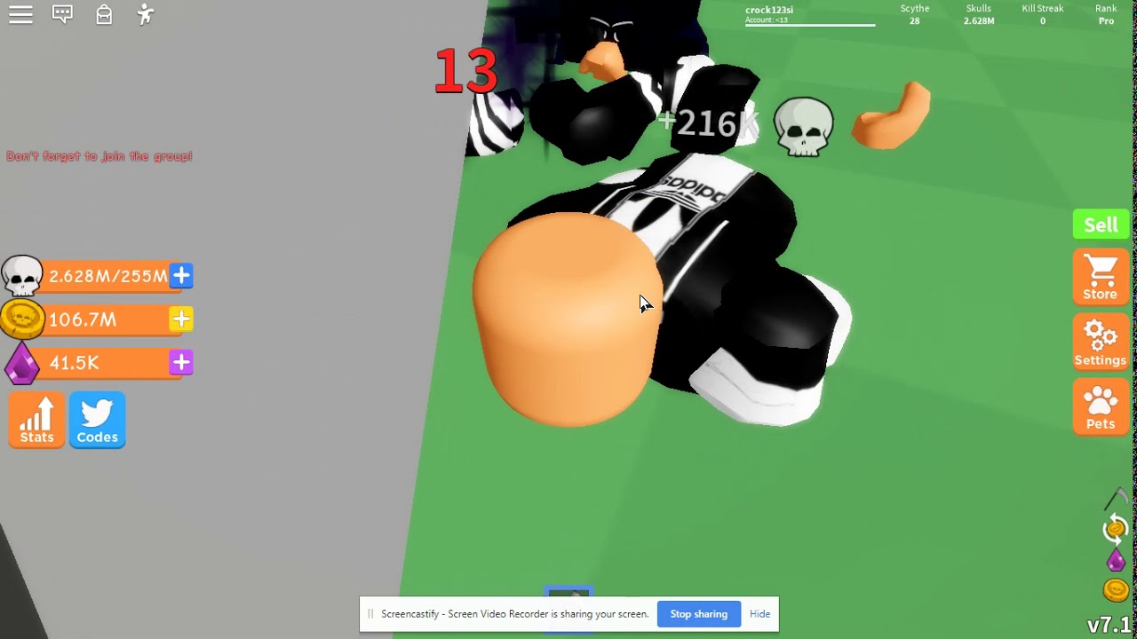 playing reaper simulator (roblox) - YouTube