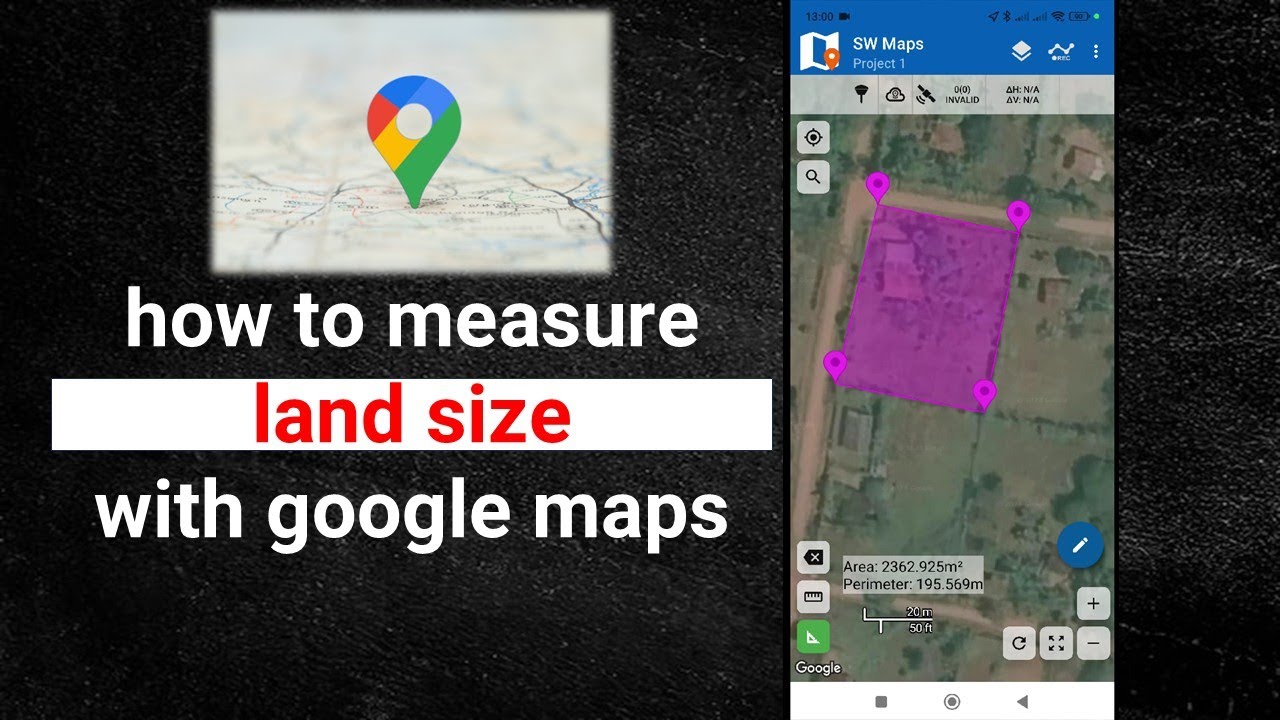 How To Measure Land Area In Google Maps - YouTube