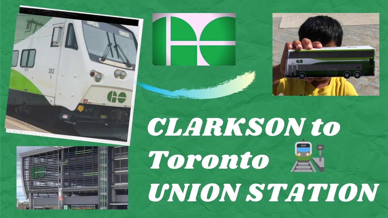 Clarkson to Toronto Union Station GO train ride with Train Kid - YouTube
