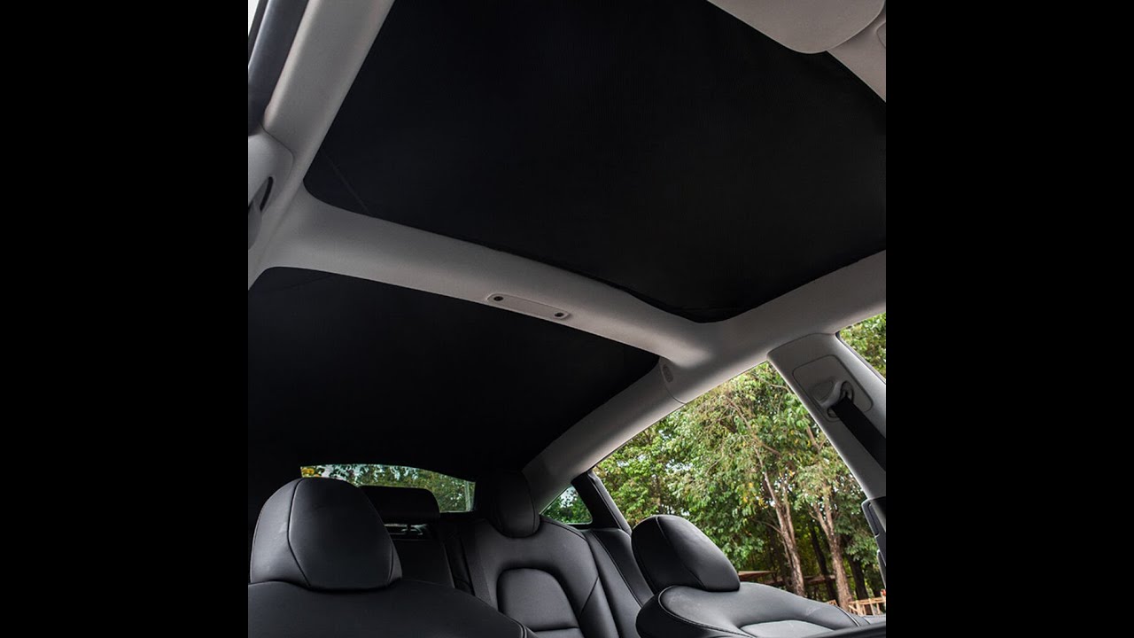 Tesla Glass Roof Sunshade Installation and Use - Marnana - YouTube