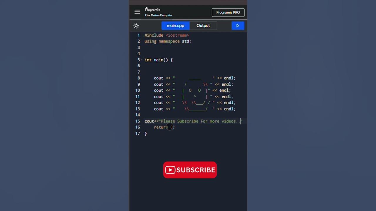 Face In C C Tutorials For Beginners Coding Cppprogramming Reels Shorts Reelsshorts